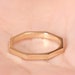 Octagon Gold Ring / 14k Solid Gold Ring / Minimalist Geometric Design ...