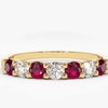 Ruby Ring / 14k Gold Ruby Clover Ring / Dainty Stacking Ruby Ring ...