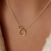 Gold Necklace 14k / UNITY LINK Infinity Necklace / Minimal Dainty ...