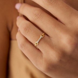 14k Gold Rope Braid Stack Ring With Micro Pave Diamonds - Handcrafted Fine Jewelry on Etsy ...