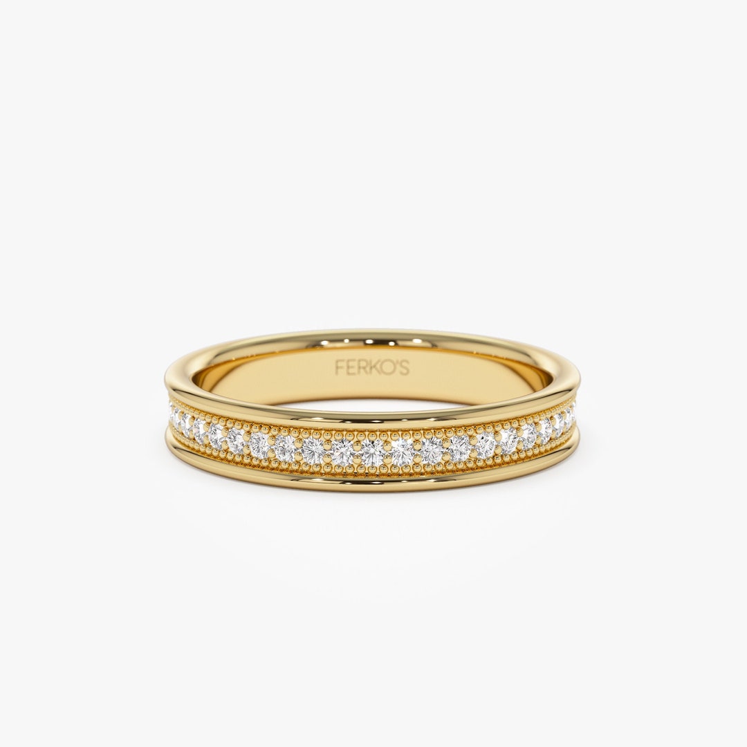 Diamond Eternity Ring, 14K Gold Diamond Wedding Ring, Diamond Infinity ...