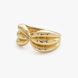 Bold Gold Ring, 14K Gold Unique Handmade Elegant Statement Ring for Her ...