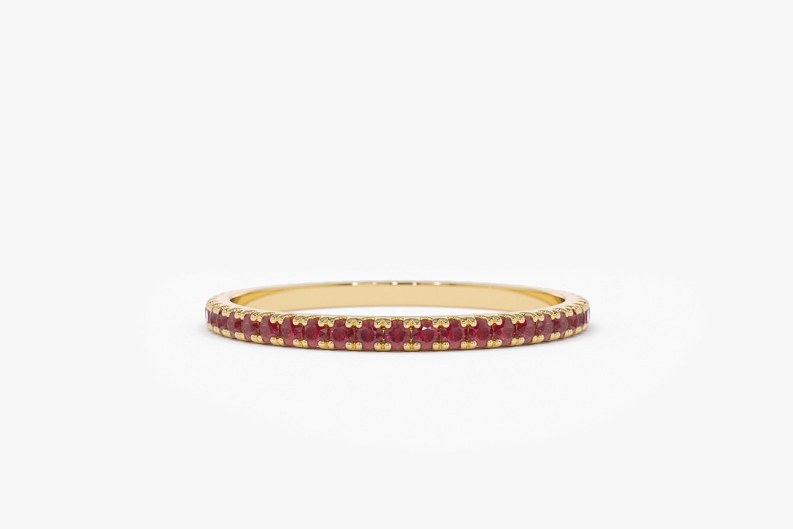 Natural Ruby Eternity Band Micro Pave Ruby Eternity Band - Etsy