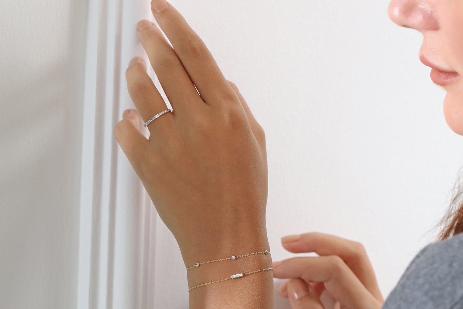 Diamond Solitaire Bracelet / Natural Brilliant Cut Bezel Set - Etsy