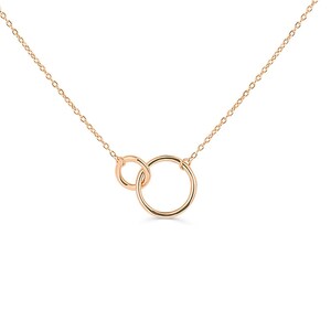Gold Necklace 14k / UNITY LINK Infinity Necklace / Minimal Dainty ...