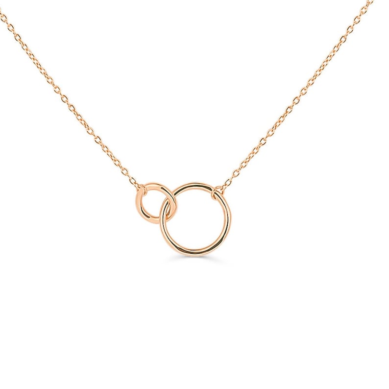 Gold Necklace 14k / UNITY LINK Infinity Necklace / Minimal Dainty ...