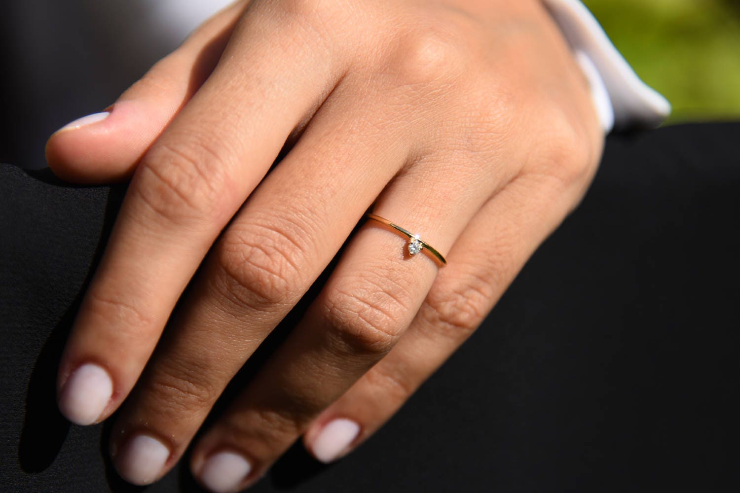 14k Gold Single Solitaire Diamond Ring / Stacking Solitaire | Etsy