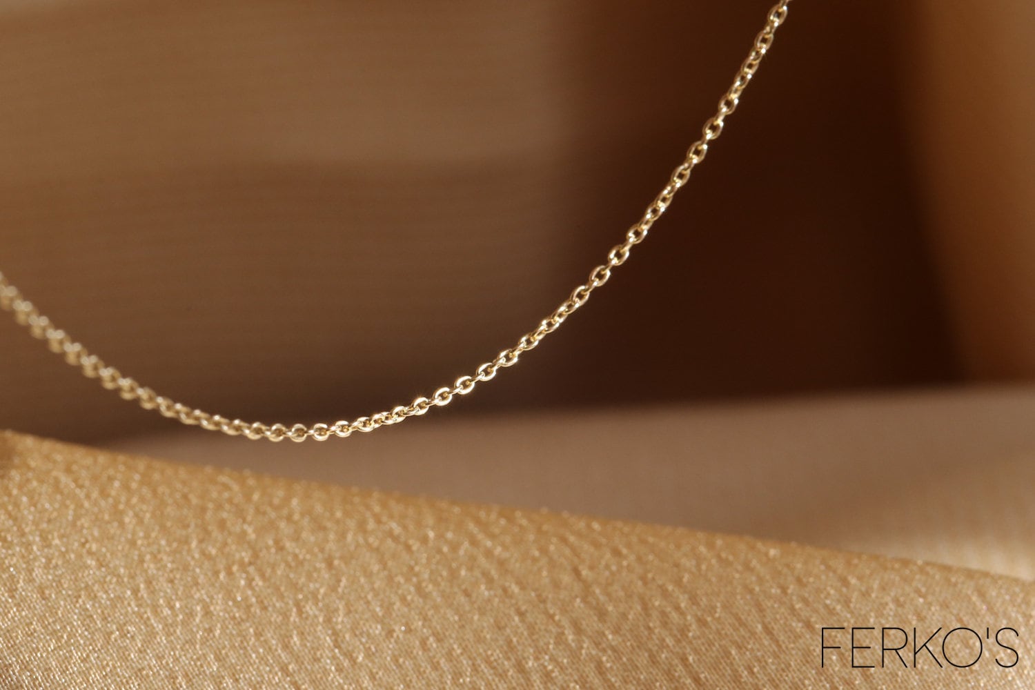 Gold Chain / 14k Solid Cable Chain / 0.85MM Dainty Cable Chain - Etsy
