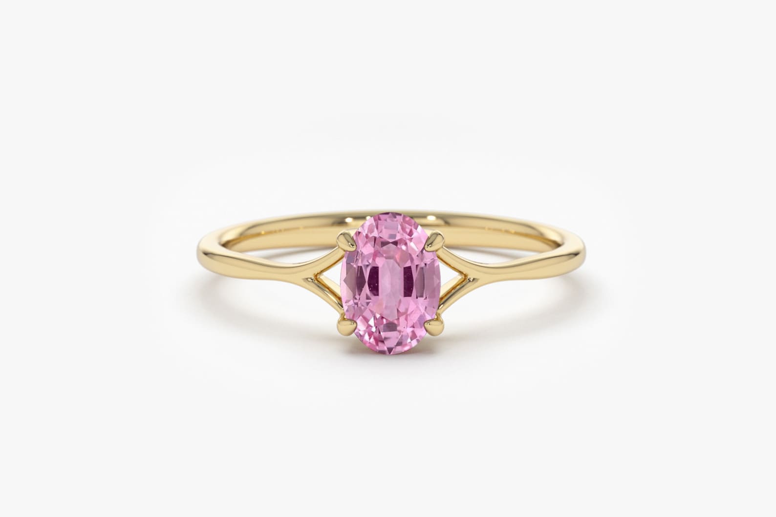 Pink Sapphire / 14k Rose Gold Pink Sapphire Ring / Natural - Etsy