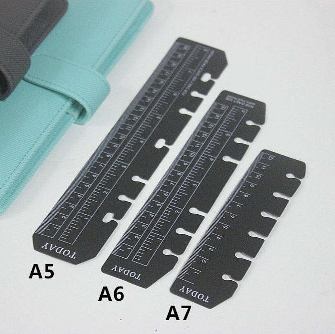 Planner Today Ruler // A5/A6/A7 Black PVC Ruler // Planner Divider ...
