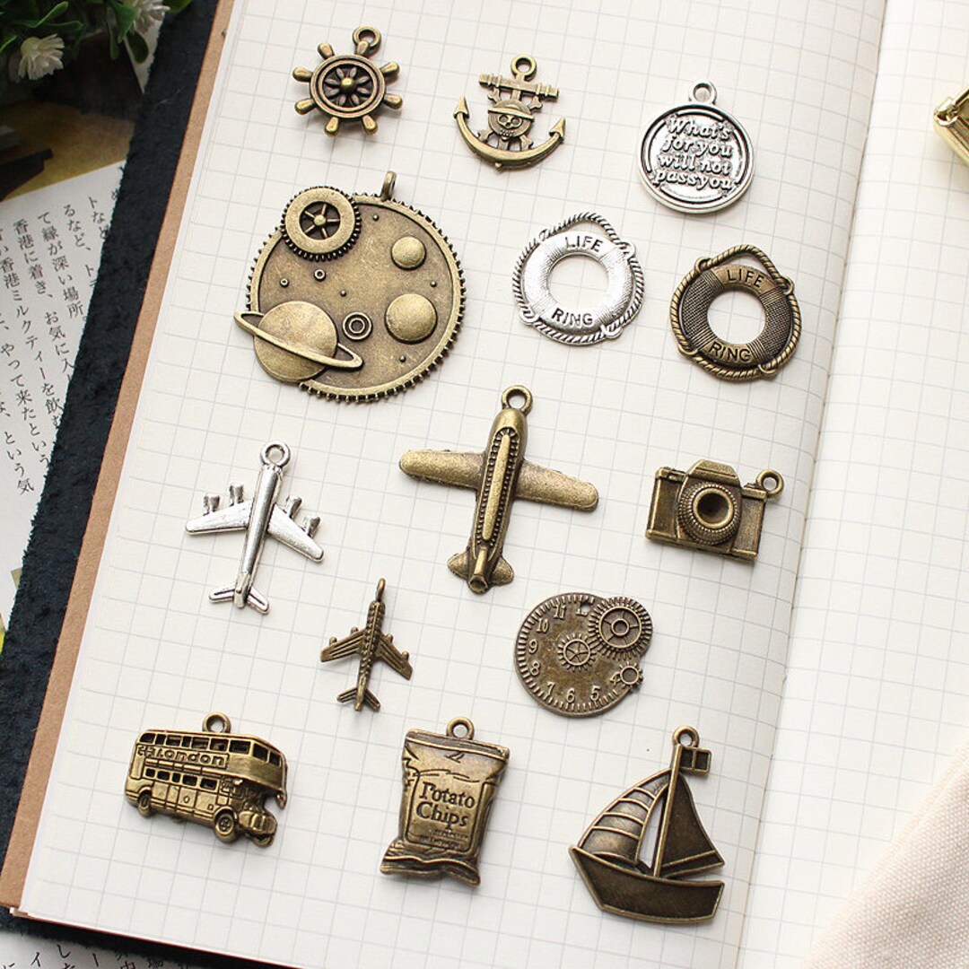 TN Vintage Brass Charm // Travelers Factory Charm // TN Charm, Brass ...