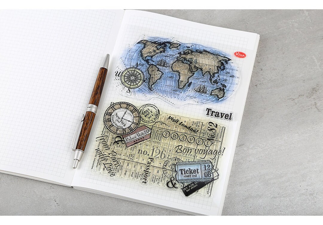 World Map, Travel, USA Map Clear Stamp Clear Transparent Stamp ...
