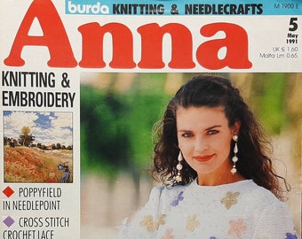 Anna Burda Knitting & Needlecrafts Magazine June 1991 - Etsy