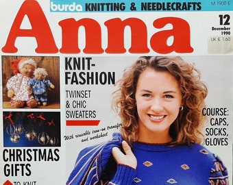 Anna Burda Knitting & Needlecrafts Magazine June 1991 - Etsy