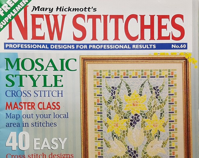 Mary Hickmott's New Stitches Magazine, Issue 60, 1998 - Etsy