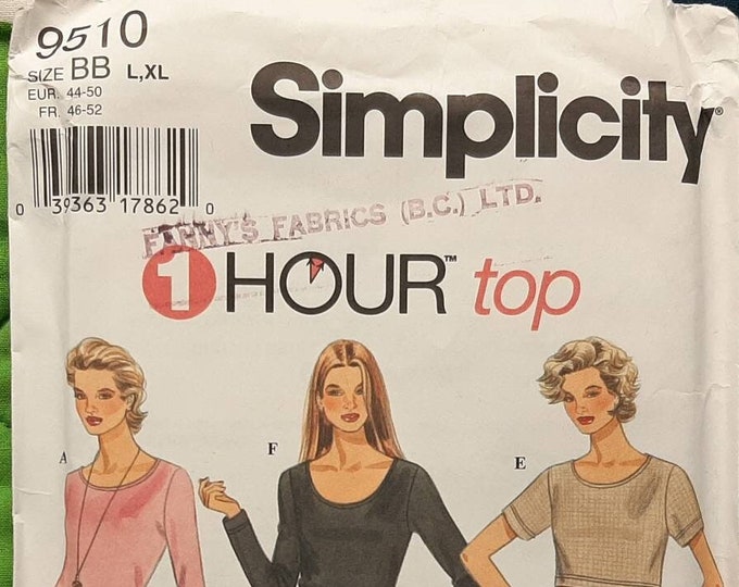 Simplicity Sewing Pattern 9510, Misses' Set of Knit Tops - Etsy