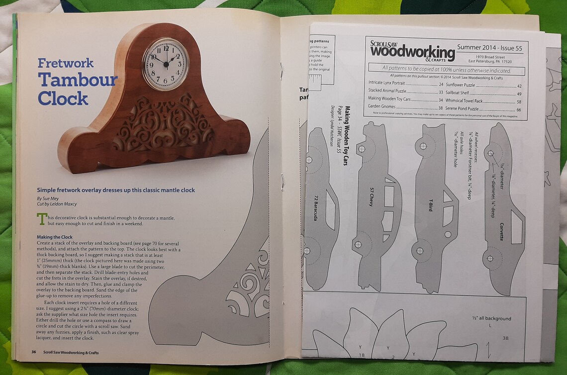 Scroll Saw Woodworking & Crafts Magazine, Issue 55, Summer 2014 - Etsy
