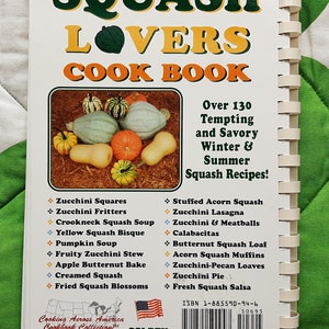 Squash Lovers Cook Book, A Bountiful Crop of Winter and Summer Squash ...