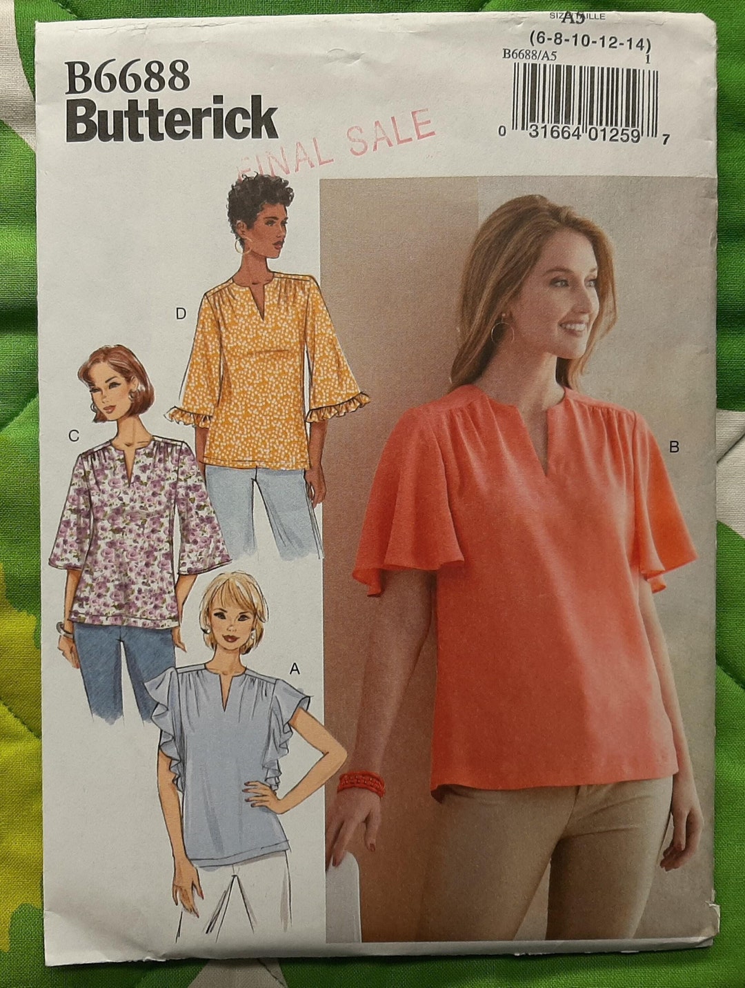 Butterick Sewing Pattern B6688, Misses' Top - Etsy