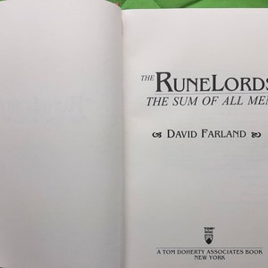 The Runelords, the Sum of All Men, Book by David Farland - Etsy