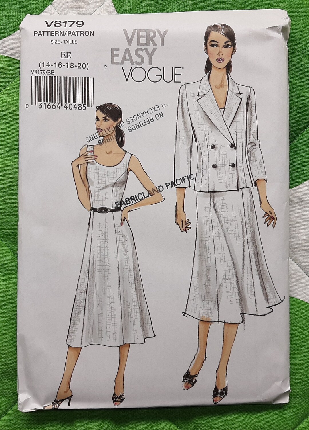 Very Easy Vogue Sewing Pattern V8179, Misses'/misses Petite Jacket and ...