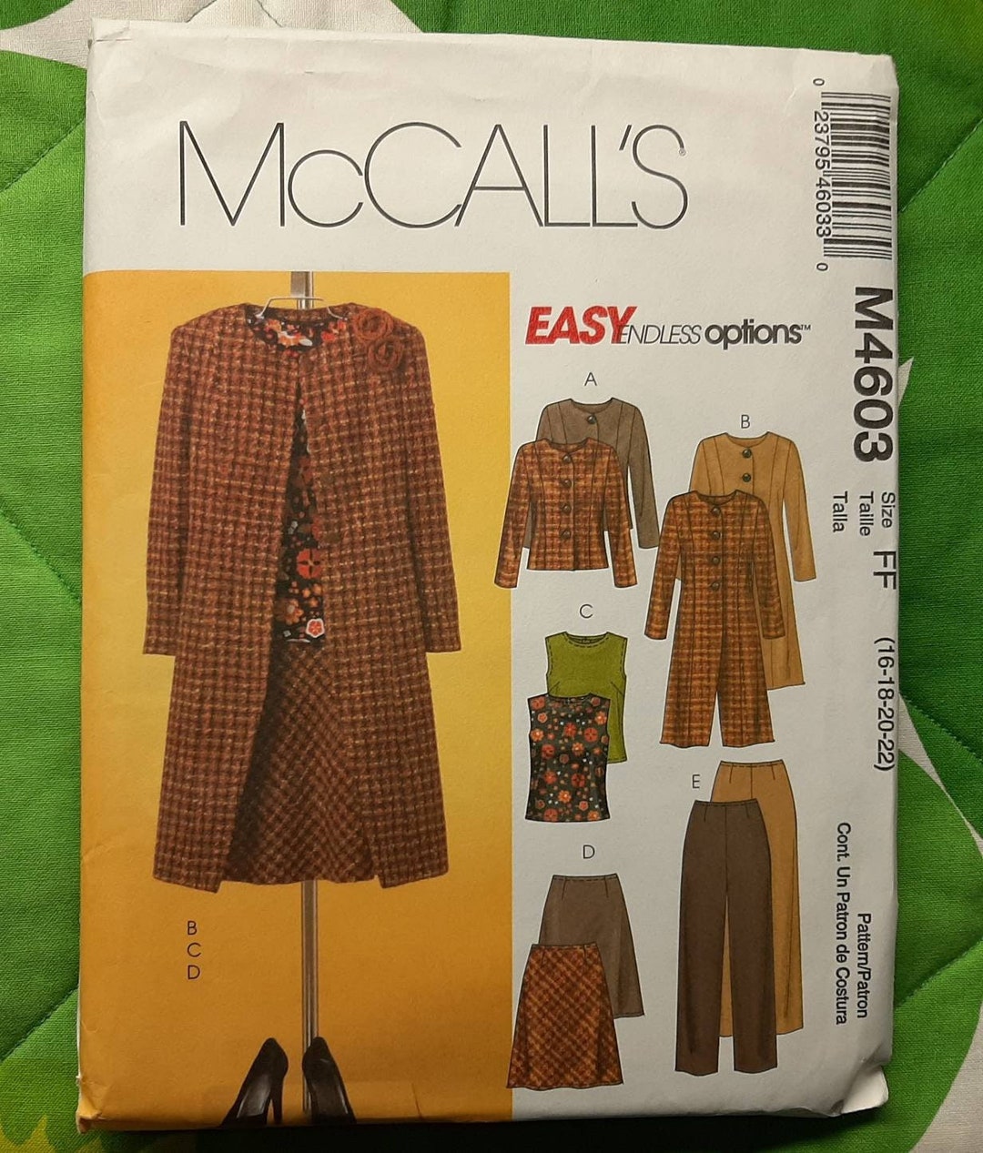 Mccall's Sewing Pattern M4603, Misses'/miss Petite Jacket, Top, Skirt ...
