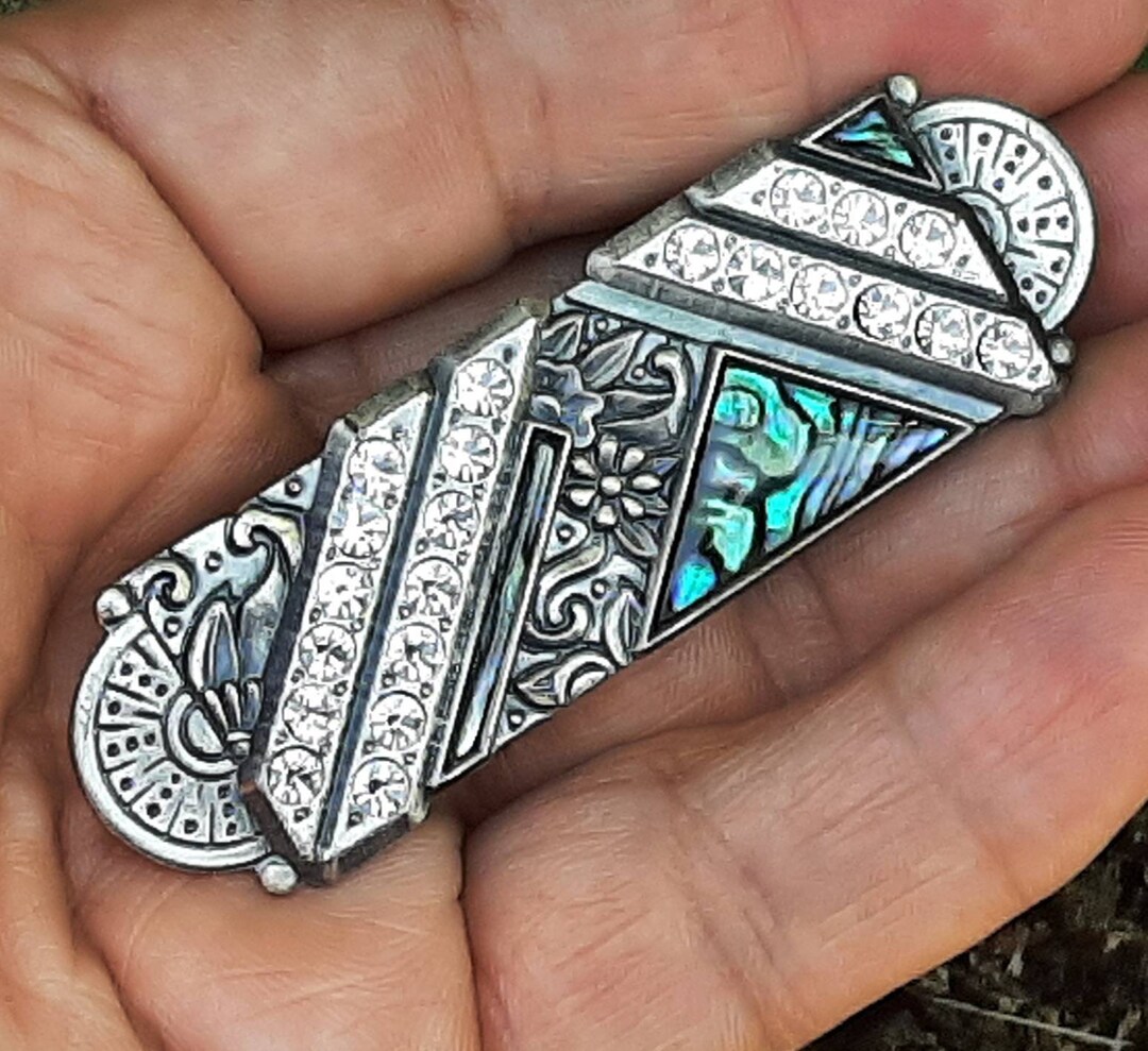 Art Deco or Neo Deco Style Brooch by Nuri or Duri - Etsy