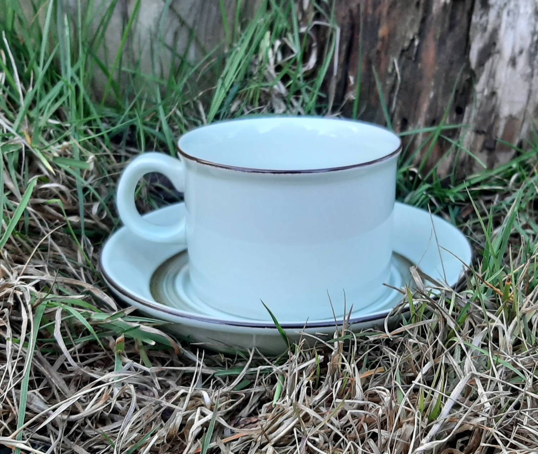Figgjo Coffee Cup and Saucer VF555 Green Circle - Etsy