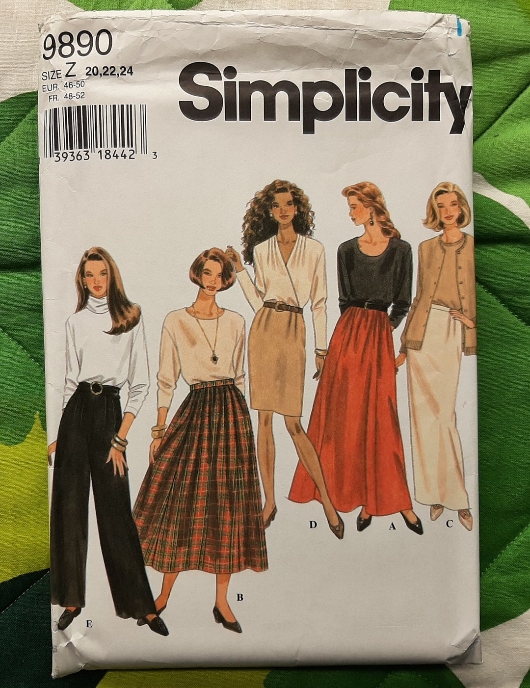 Simplicity Sewing Pattern 9890, Misses' Set of Bottoms - Etsy
