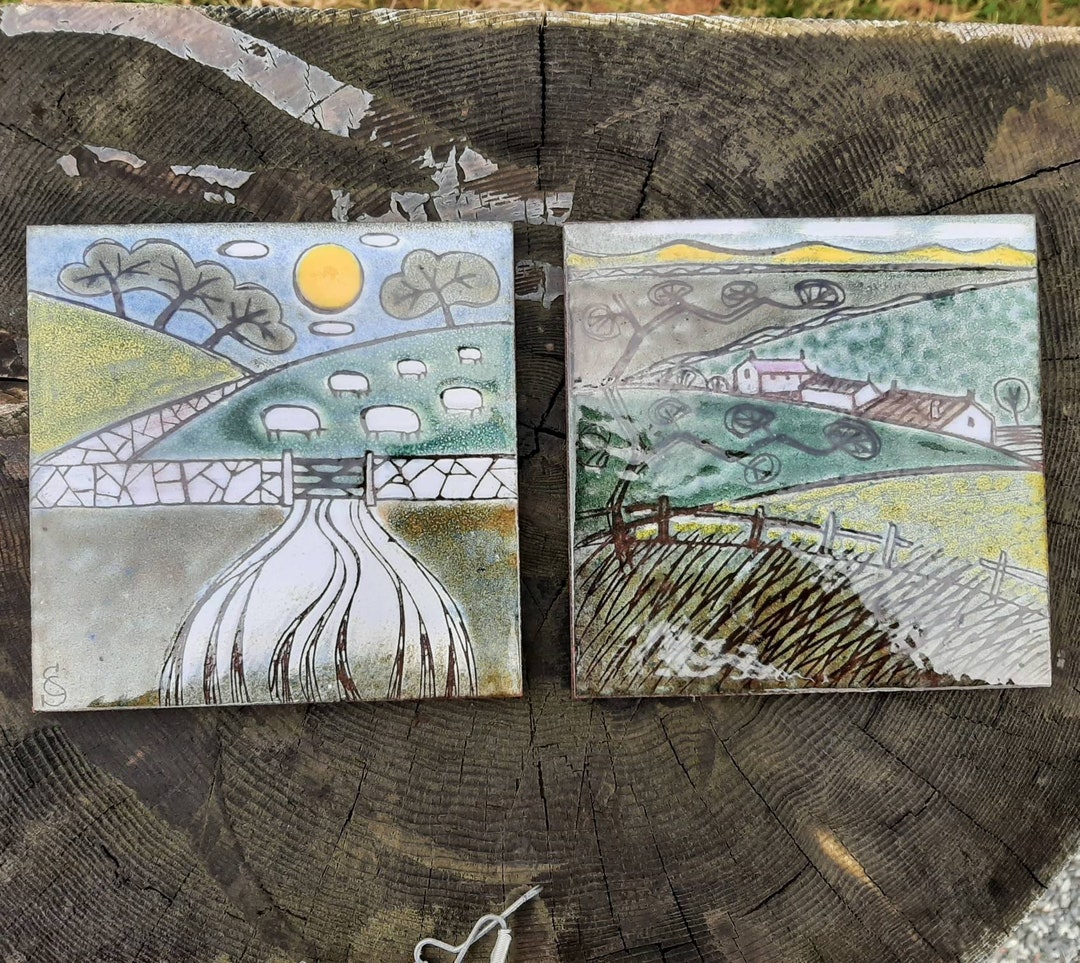 Christina Sheppard, Platt Ferrolite Tile Art, Houses on the Hills and ...