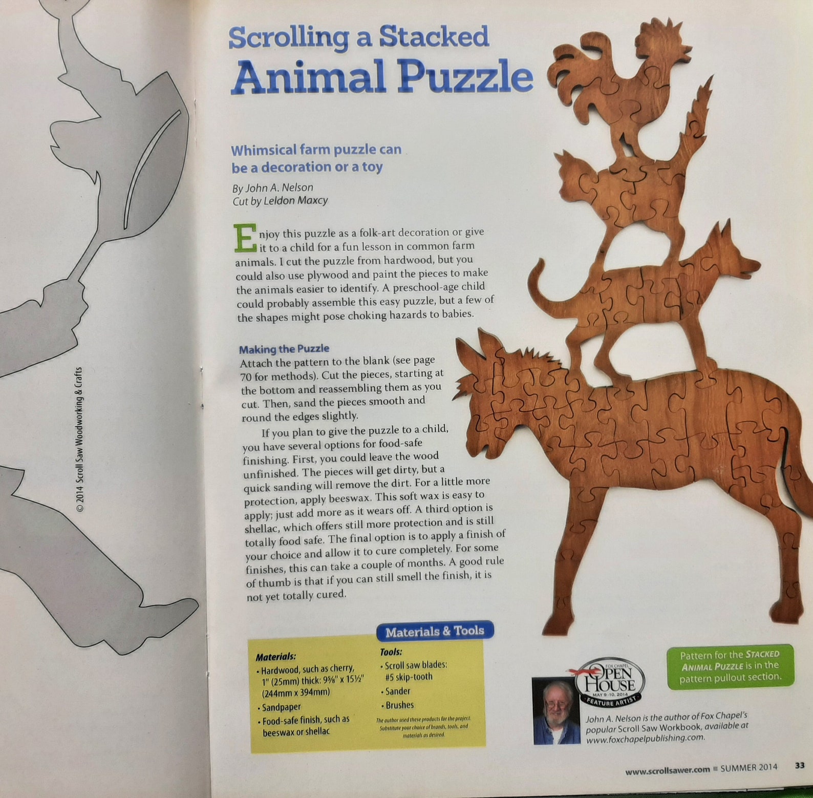 Scroll Saw Woodworking & Crafts Magazine, Issue 55, Summer 2014 - Etsy