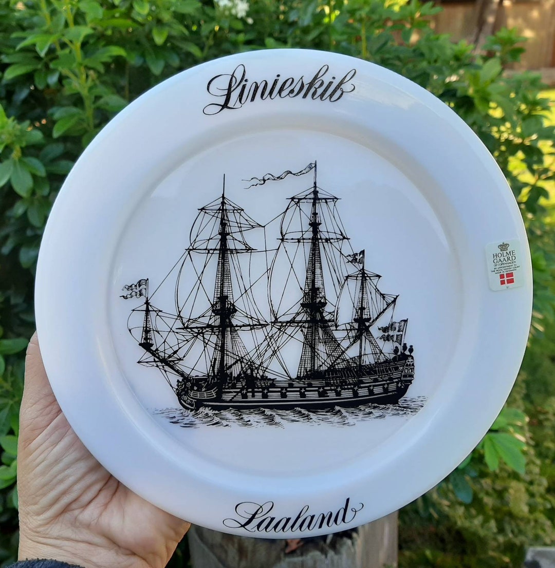 Holmegaard Glass Ship's Plaque or Wall Plate Designed by Michael Bang ...
