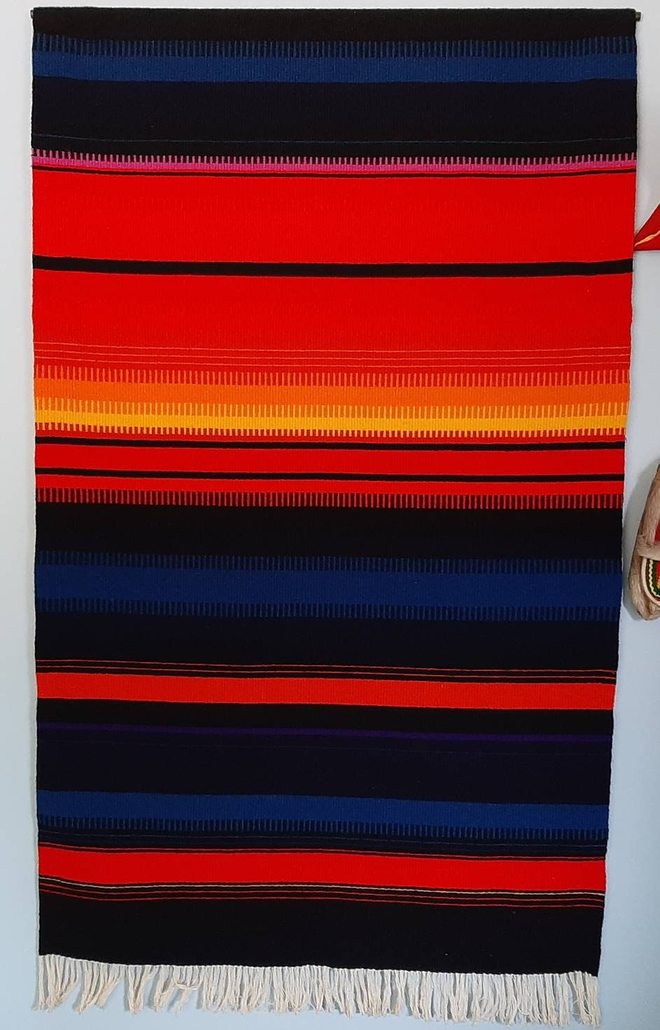 Raanu Revontulet Finnish Wall hanging or woven striped | Etsy