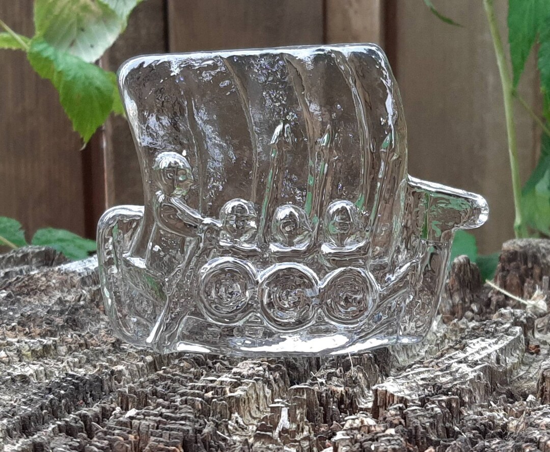 Scandinavian Style Glass Viking Ship - Etsy
