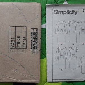 Simplicity Sewing Pattern 7431, Misses'/miss Petite Dress - Etsy