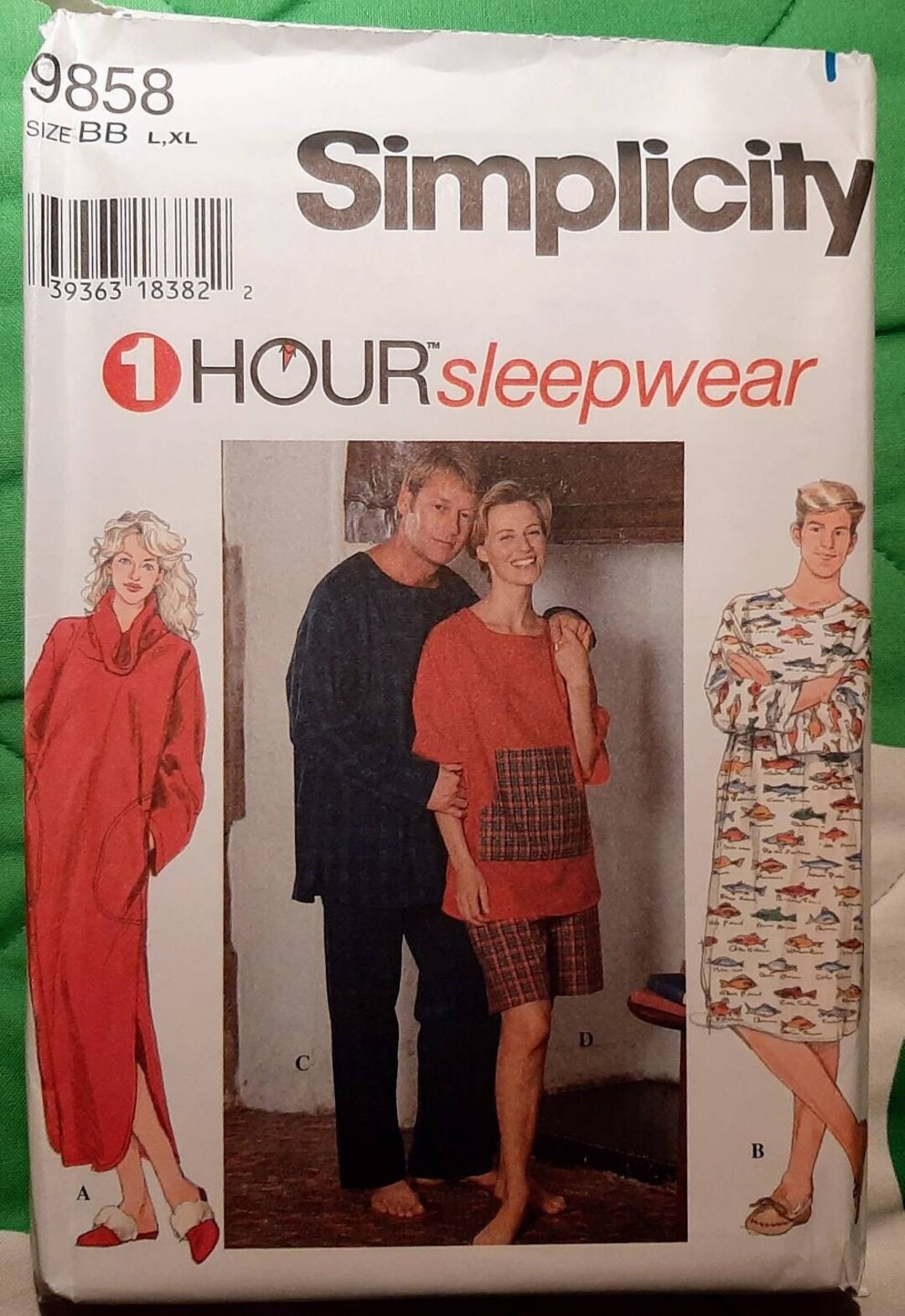 Simplicity Sewing Pattern 9858, Misses', Men's, and Teens Sleepwear - Etsy