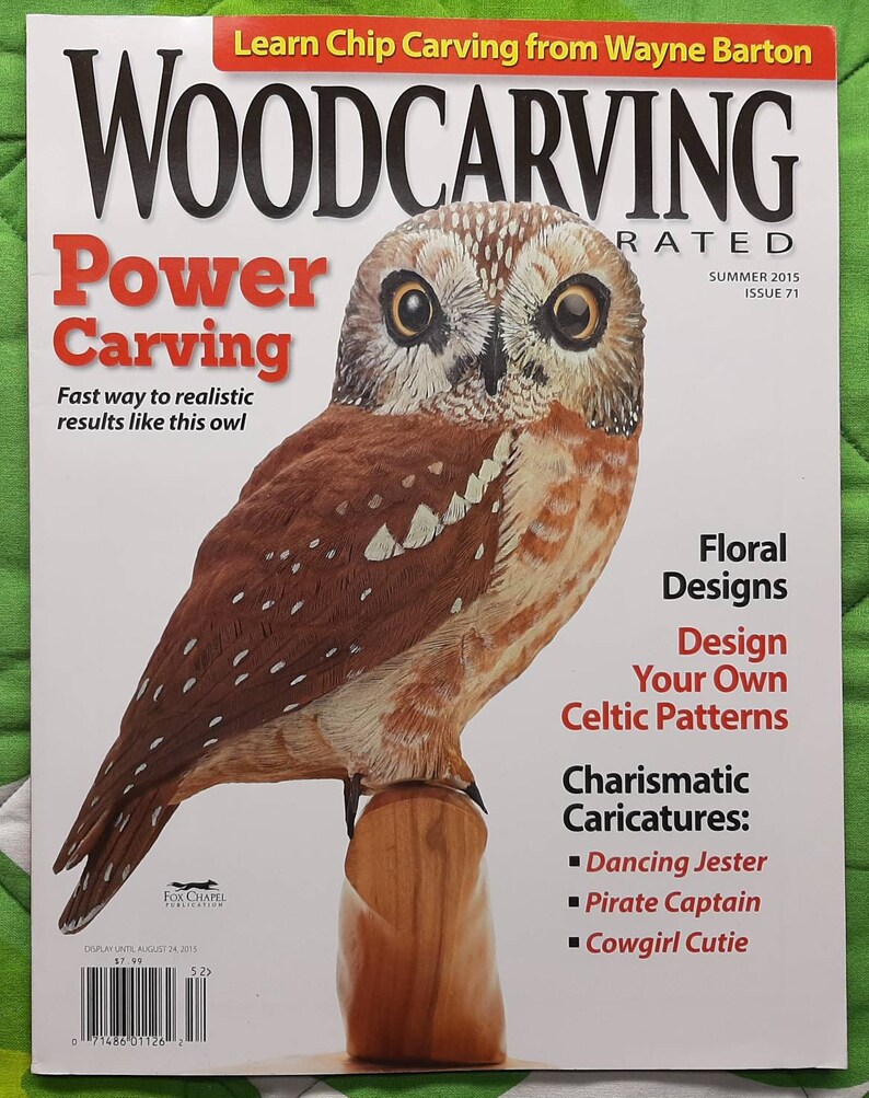 Wood Carving Illustrated Magazine. Summer 2015 Issue 71. - Etsy