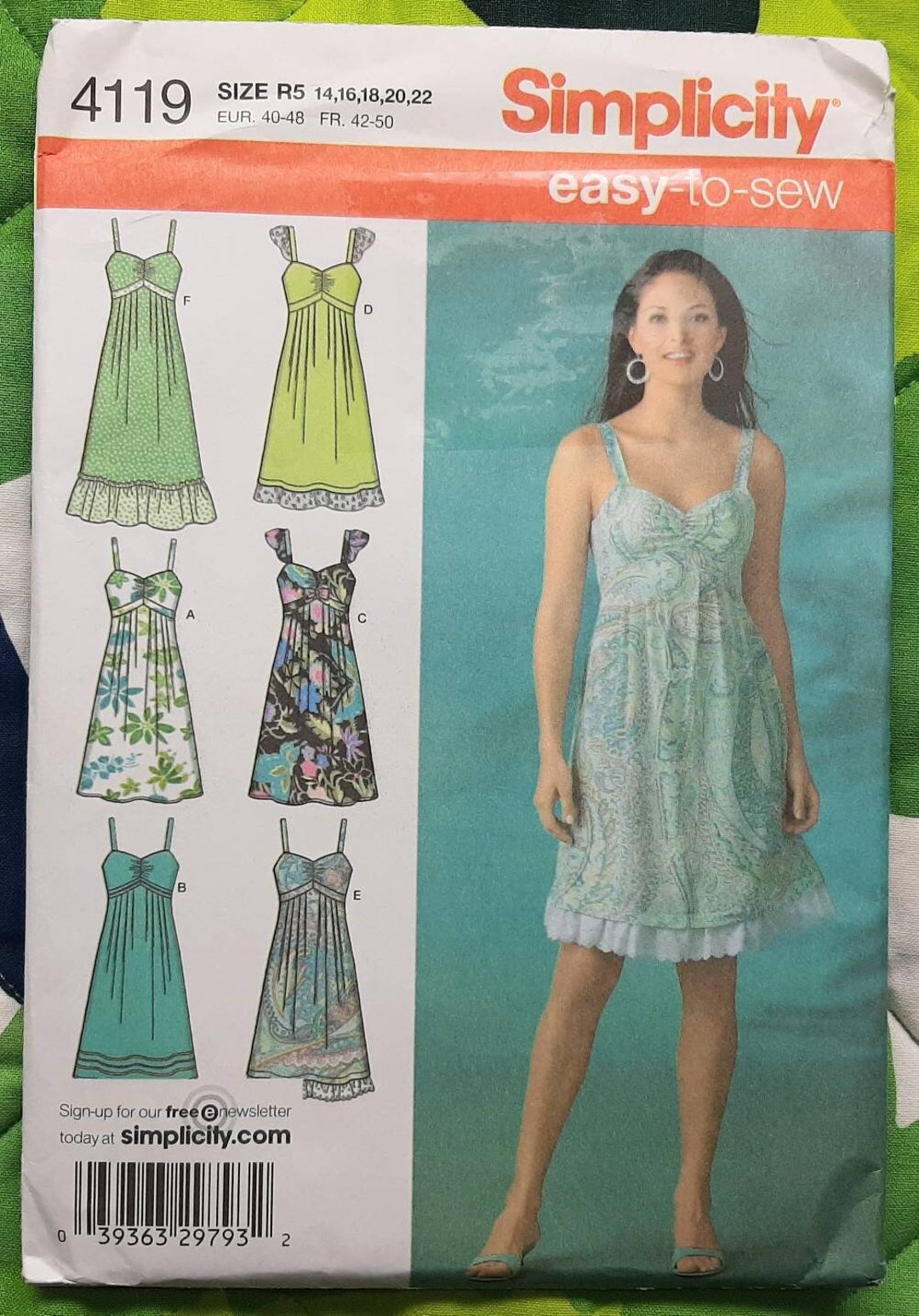 Simplicity Sewing Pattern 4119, Misses' Dress in Three Lengths - Etsy