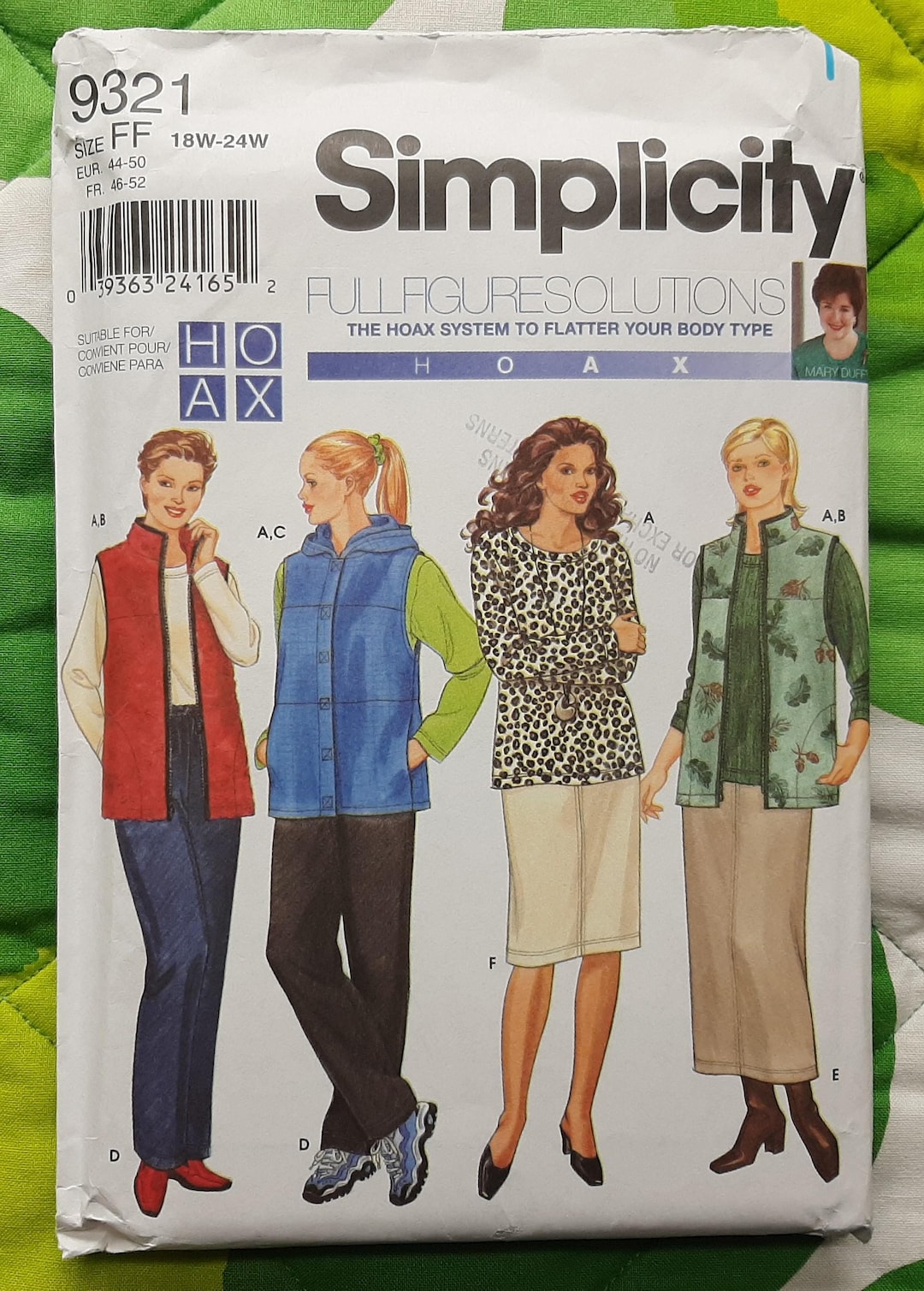 Simplicity Sewing Pattern 9321 Full Figure Solutions - Etsy