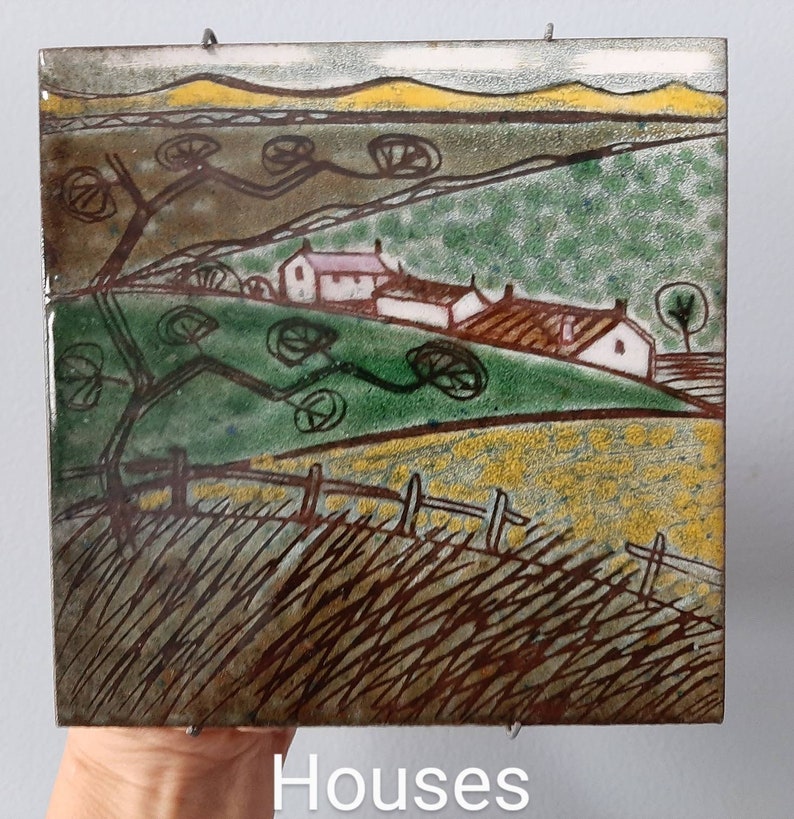 Christina Sheppard, Platt Ferrolite Tile Art, Houses on the Hills and ...