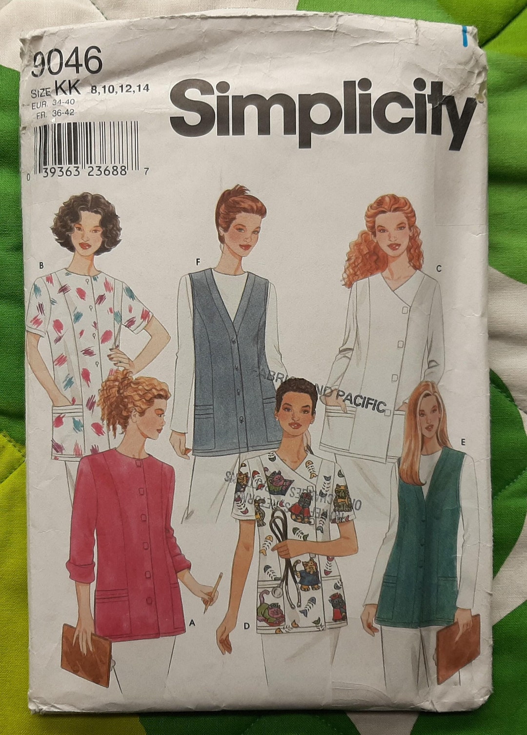 Simplicity Sewing Pattern 9046, Misses' Top or Vest - Etsy