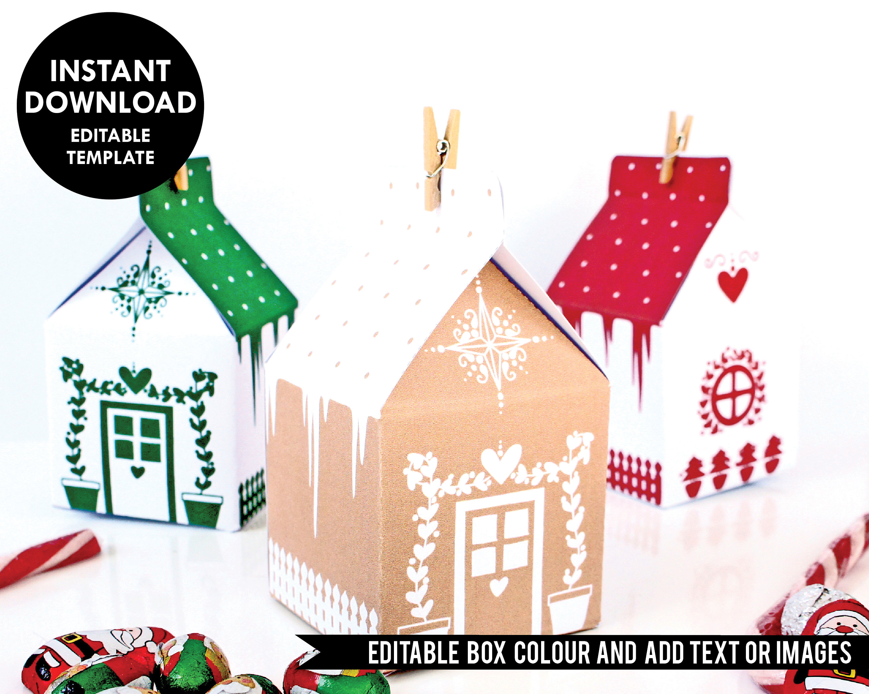 Christmas Gift Boxes INSTANT DOWNLOAD PRINTABLE Editable - Etsy