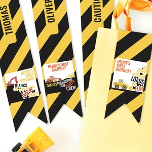 Construction Party Favors, INSTANT DOWNLOAD PRINTABLE Kids Construction ...