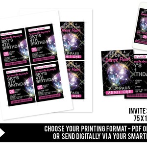 Disco Party Invitation, INSTANT DOWNLOAD Editable Invite for a Retro ...