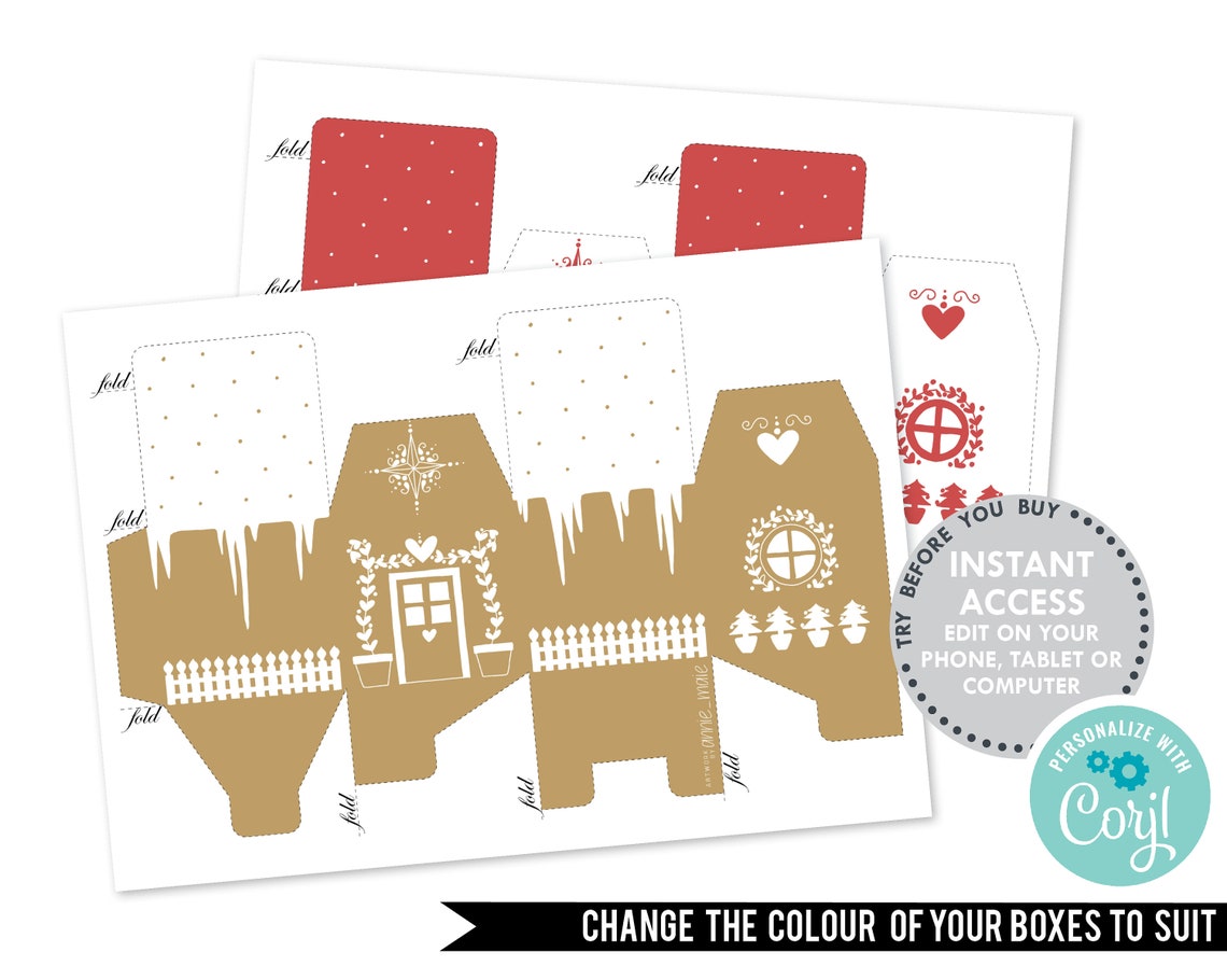 Christmas Gift Boxes INSTANT DOWNLOAD PRINTABLE Editable - Etsy Australia