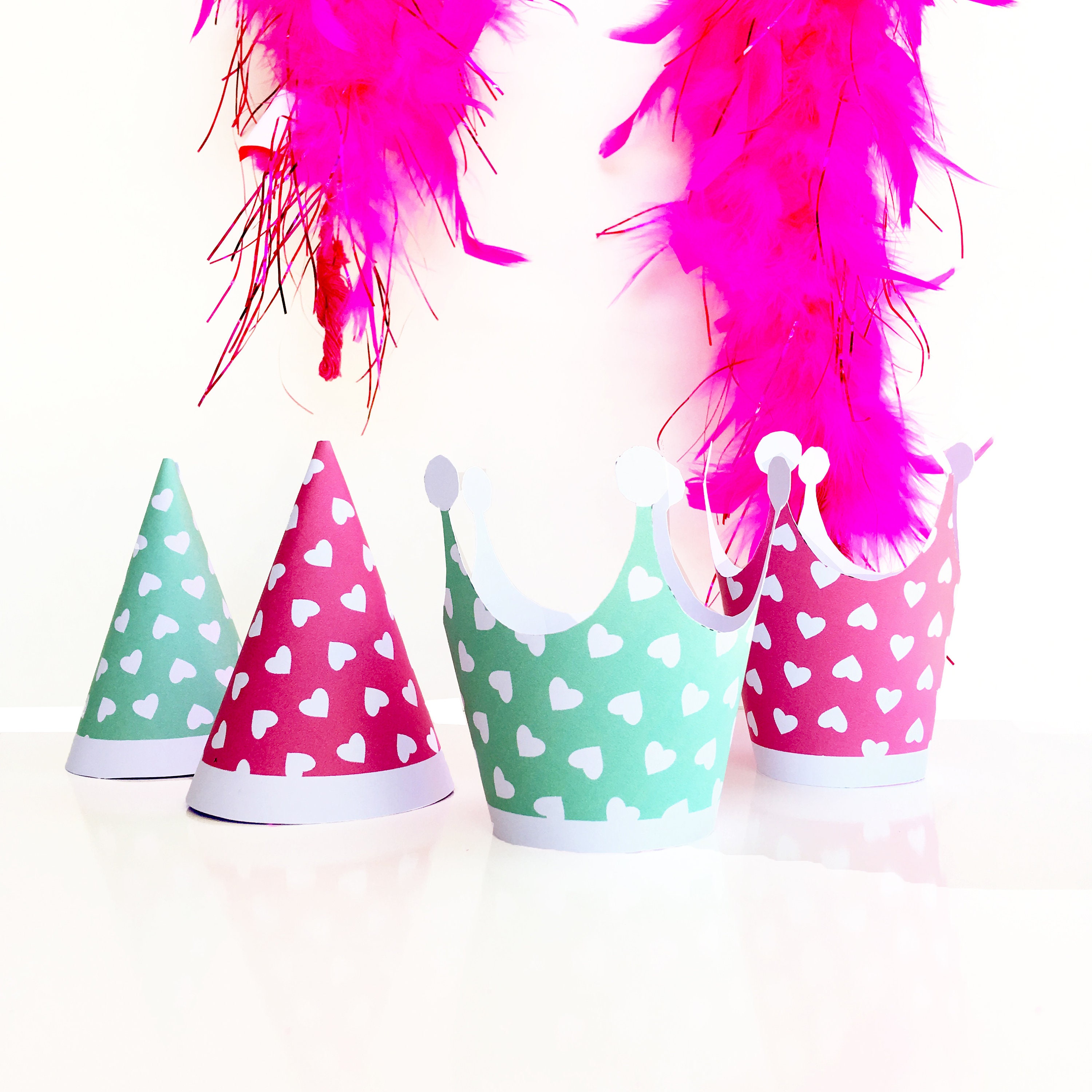 Princess Party Hats and Crowns INSTANT DOWNLOAD PRINTABLE | Etsy