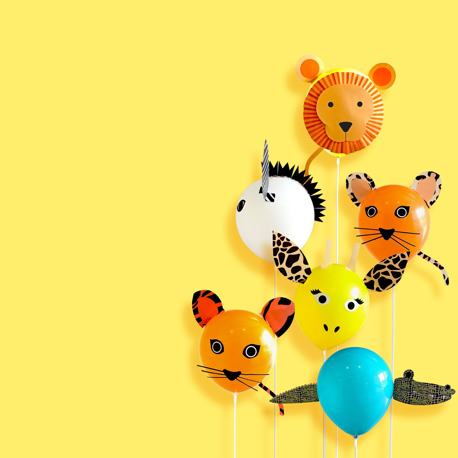 Animal Party Balloon Decorations INSTANT DOWNLOAD PRINTABLE - Etsy