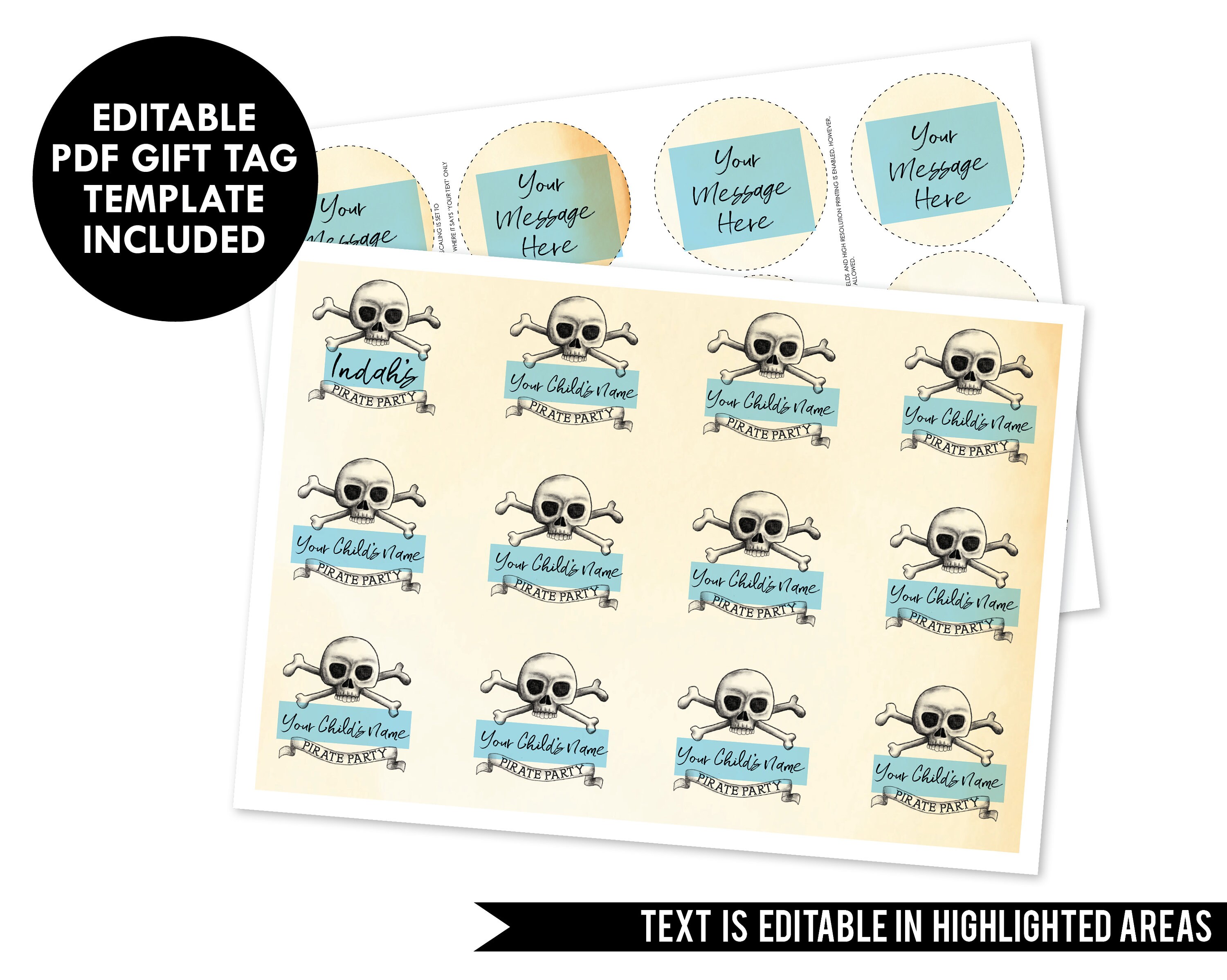 Pirate Party Treasure Map Invitation Digital Instant DOWNLOAD - Etsy