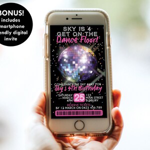 Disco Party Invitation, INSTANT DOWNLOAD Editable Invite for a Retro ...