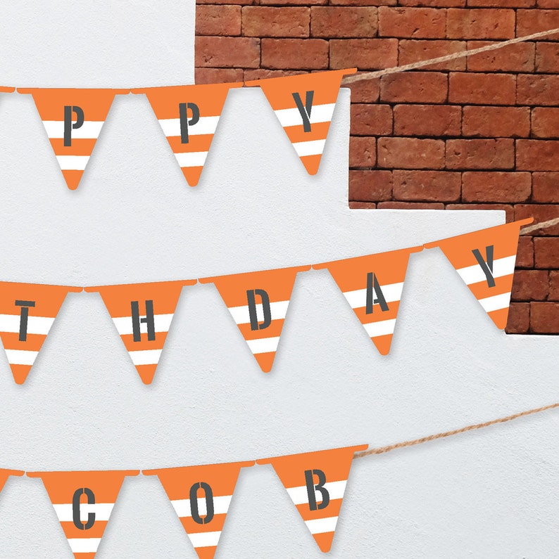 Construction Party Bunting INSTANT DOWNLOAD PRINTABLE Traffic - Etsy ...